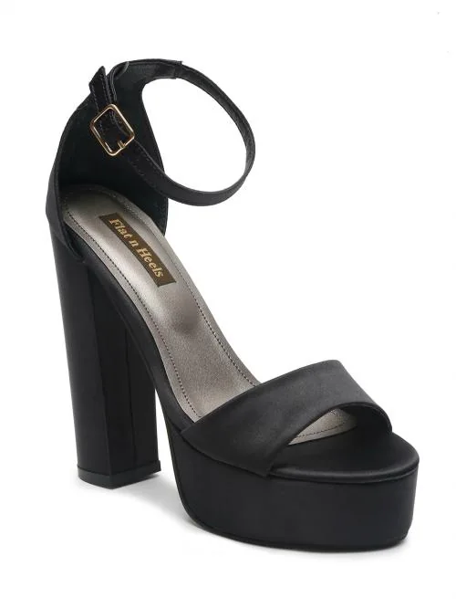 Buy Flat n Heels Black Block Heel for Women Online at Best Prices in India - JioMart.