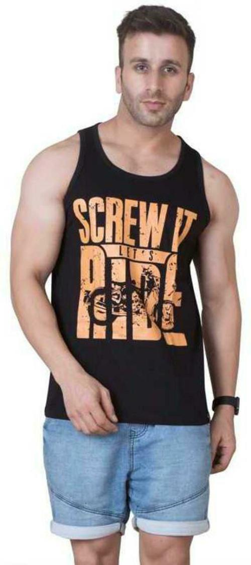 Veirdo Men Black Printed Cotton Blend T-shirt - JioMart