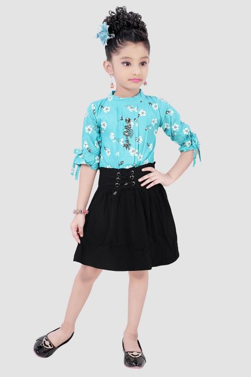 Buy 9stiches Blue Colour Frock For Girls Online at Best Prices in India ...