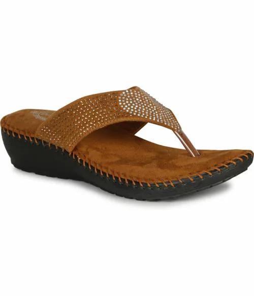 Buy Denill Tan Slippers for Women Online at Best Prices in India - JioMart.