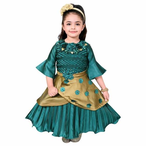 Buy Hariyal Creation Green Kids Party or Festive Designer Embroidery ...