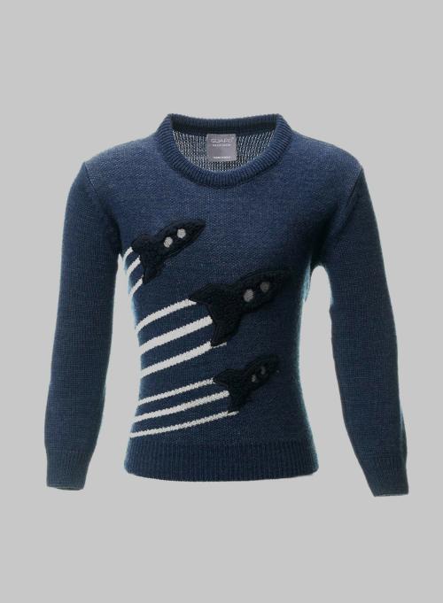 Buy Guapo Boys And Girls Blue Printed Acrylic Blend Sweater Online at ...