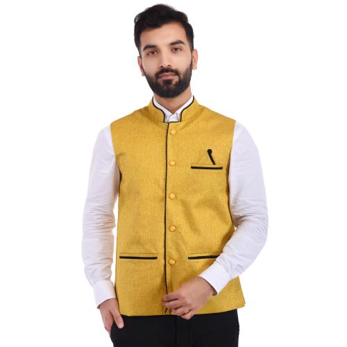 Buy BizzEie Men's Yellow jute jackets Online at Best Prices in India ...