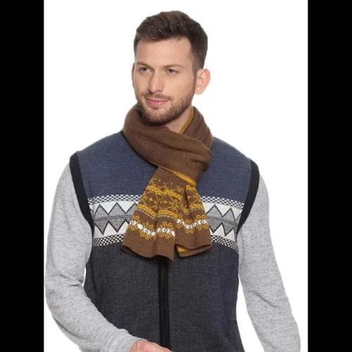 Buy CRAFTSHUB Woolen Ethnic Design Casual Warm Winter Wear Muffler ...