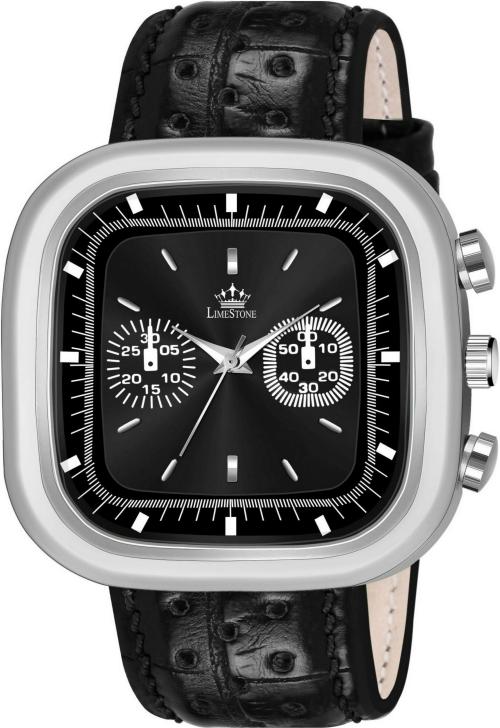 Buy Limestone Black Dial Black Strap Analog Watch for Men Online at Best Prices in India - JioMart.