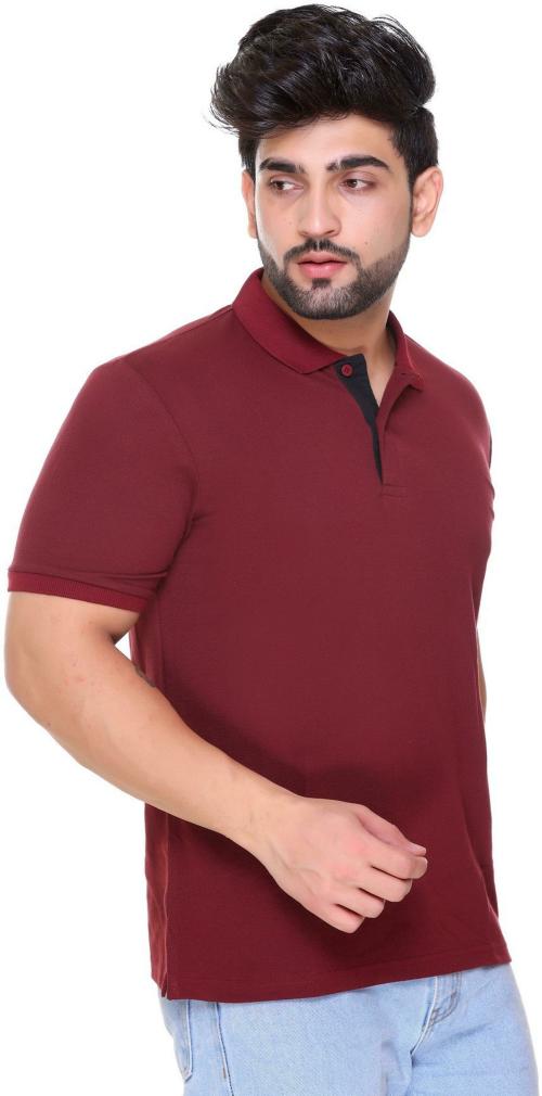 Buy Topluck Maroon Men Solid Polycotton Polo T-shirt Online at Best Prices in India - JioMart.