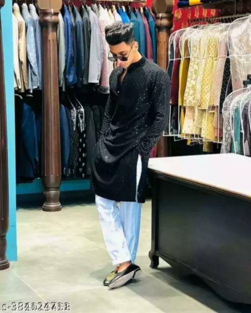 Buy SONBAI Cotton Lukhnowi Chikankari Tikli Trending Kurta For Men ...
