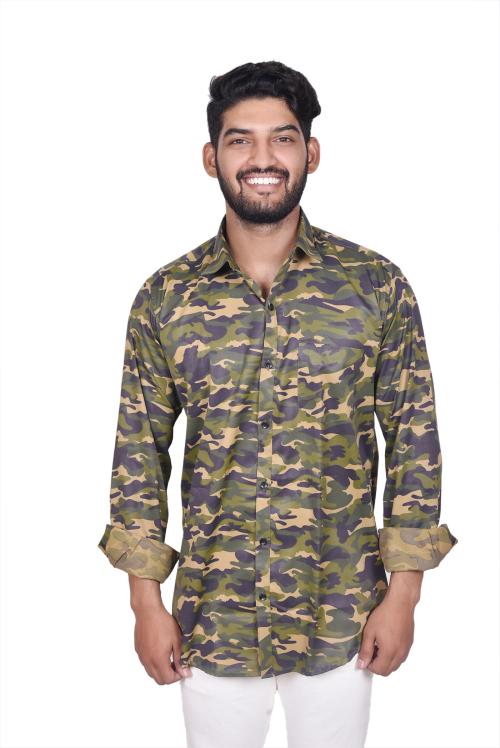 Buy TMF THE MEERU FASHION Men Military Camouflage Casual Multicolor ...