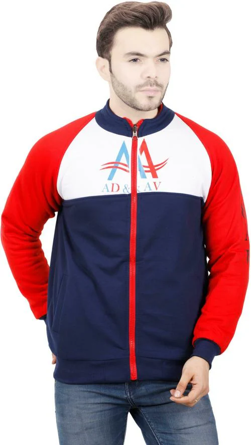 Buy AD & AV Men Red Solid Fleece Single Jacket Online at Best Prices in ...