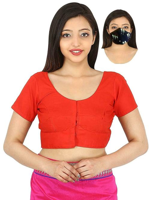 Buy GULBINS Women Red Solid Cotton Blouses (42 size) Online at Best Prices in India - JioMart.