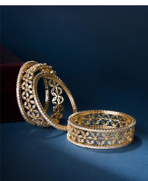 Buy Opal Touch Gilded Gold Grace Bangles Online at Best Prices in India - JioMart.