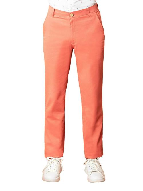 Buy Rhysley Men Peach Cotton Trouser - 28 Online at Best Prices in ...