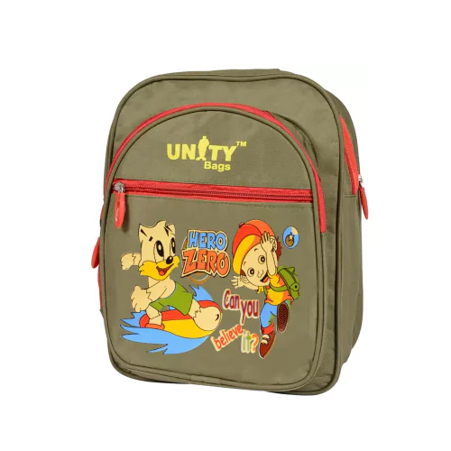 Buy Unity Bags Cartoon Print Kids School Bag for Boys / Girls- Green ...