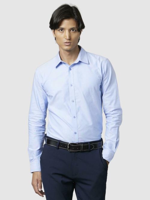 Buy Celio Solid Blue Long Sleeves Shirts By Celio Online at Best Prices ...
