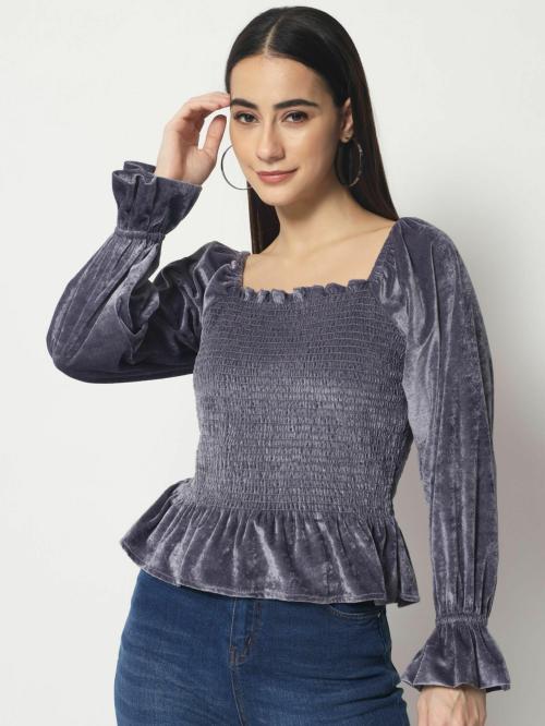 Buy Kannan bell sleeve smoked top for women Online at Best Prices in ...