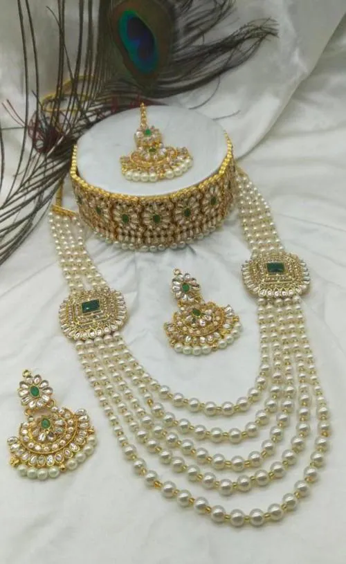 Buy Ohstar Green Alloy Jewel Set For Women, Girls Online at Best Prices ...