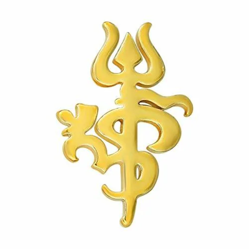 Buy Zumrut Gold Plated Lord Shiva Trishul Om Stud Earring (Men and ...