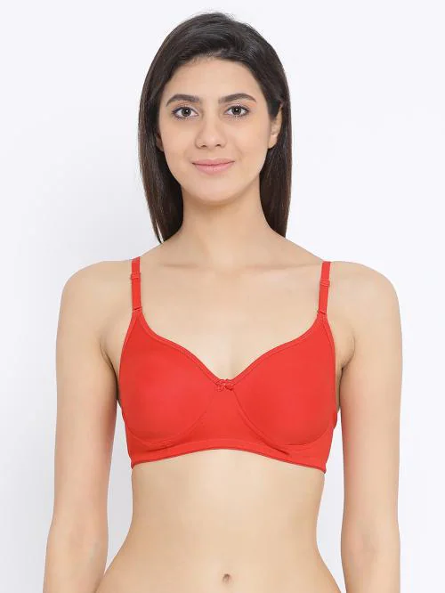 Buy Clovia Red Solid Cotton Single Full Coverage Bra Online at Best Prices in India - JioMart.