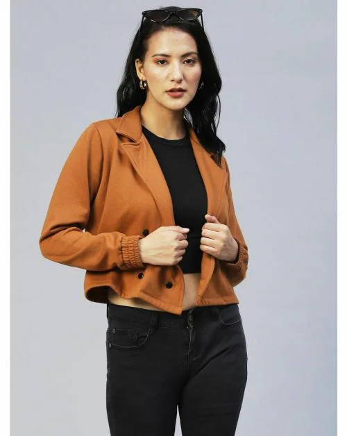 Buy Rigo Women Camel Brown Fleece Biker Jacket Online at Best Prices in ...