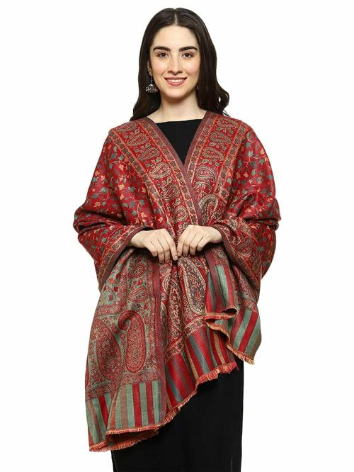 Buy KASHMIRI QUEEN KANNI MAROON SHAWL Online at Best Prices in India - JioMart.