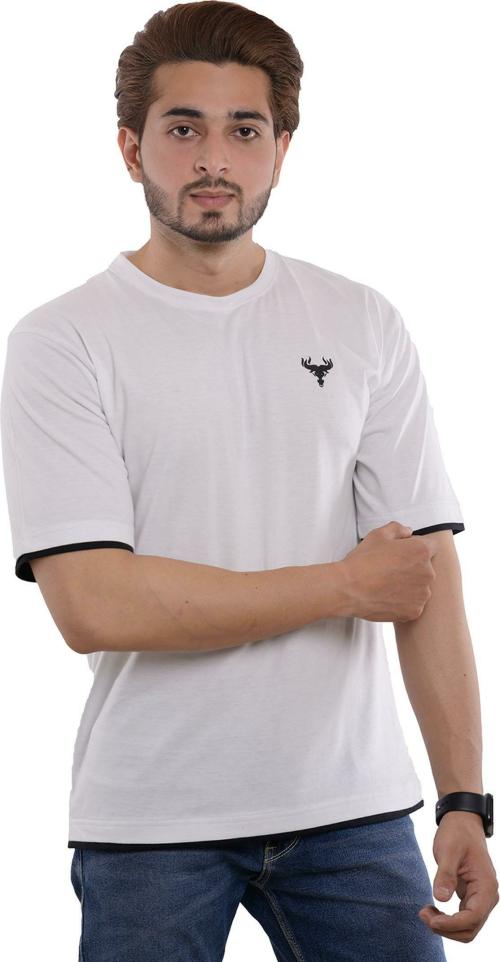 Buy EMERALD APPAREL TRADING Solid Men White T-Shirt Online at Best ...