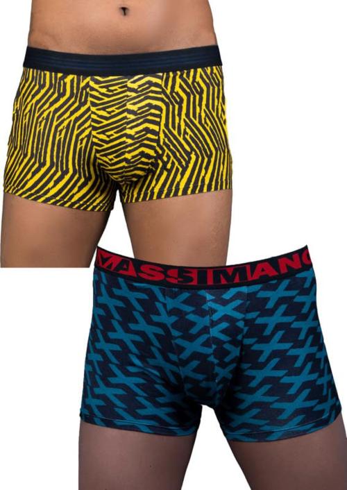 Buy Massimano Men Multicolor 93 Percent Bamboo, 7 Percent Lycra Printed Pack Of 2 Xx-Treme Soft ...
