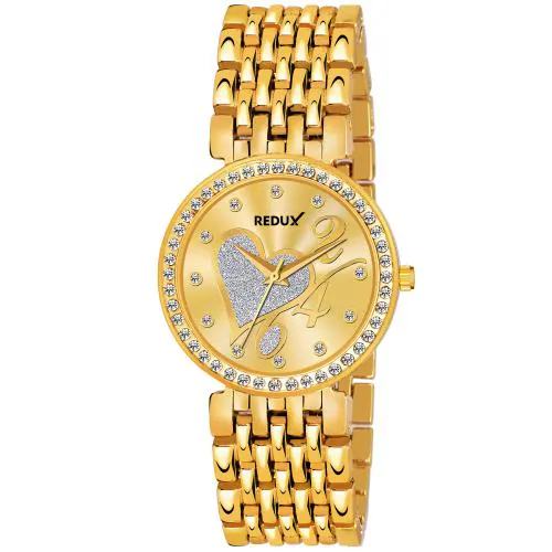 Buy Redux GW-210 Golden Dial Analogue Watch for Women's & Girl's Online ...