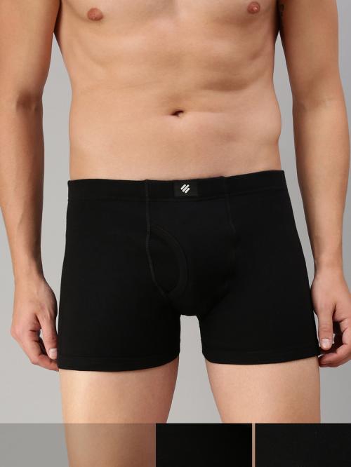 Buy ONN Men Pack of 3 Airforce Blue Solid Basic Trunk Online at Best ...