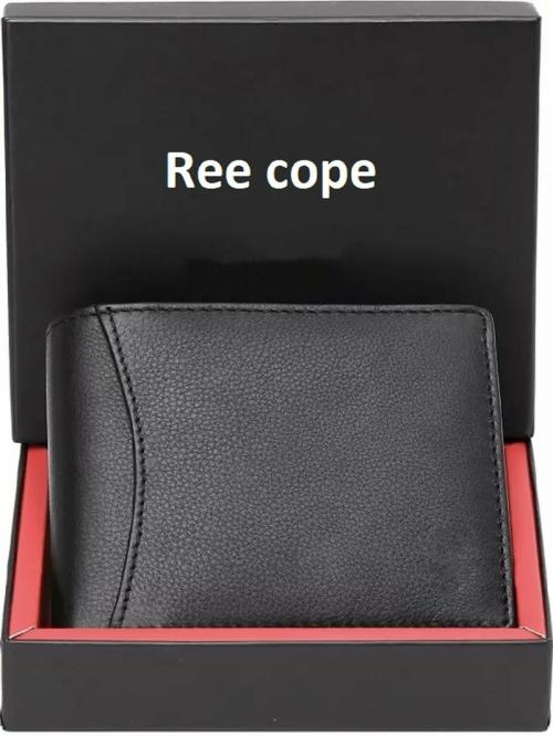 Buy Ree Cope Black Genuine Leather 12 Card Slots Men RFID Wallet Online ...