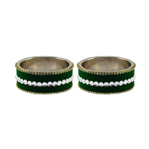 Buy Vidhya Kangan Green Kundun Metal Bangle Online at Best Prices in ...