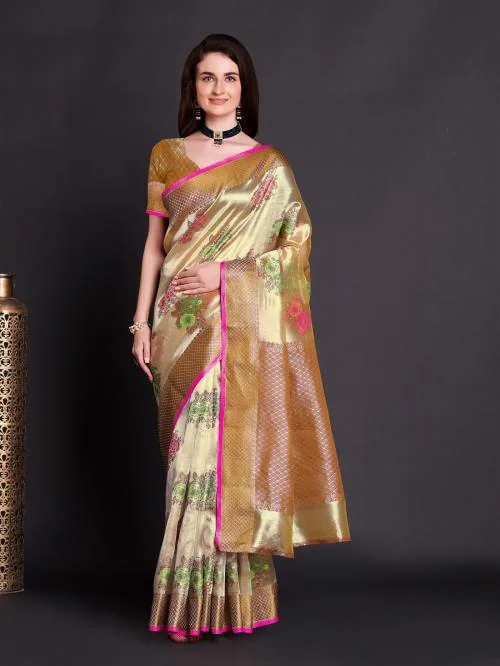 Buy noise heavy pure kanjivaram silk pattu concept silver zari weaving ...