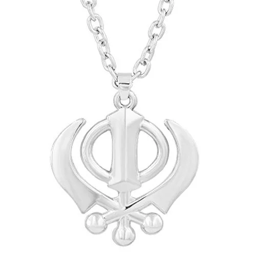 Buy morir Stainless Steel Small Sikhism Sikh Khanda Religious Chain ...