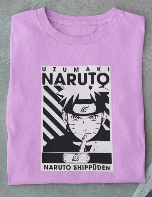 Buy NONSENSE ON FASHION Naruto Shippuden Men Printed T-Shirt In Half Sleeves - lavender - Medium ...