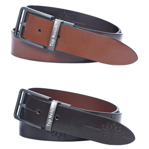 Buy Top Notch Men Genuine Leather reversible belt for office purpose ...