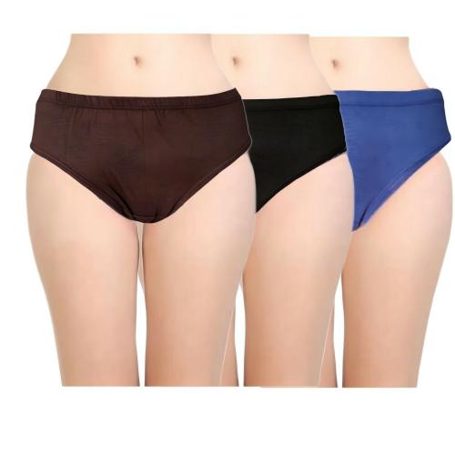 Buy Camaleon Cotton Hipster Multicolor Inner Elastic Mid Rise Waist Regular Saloni Small Solid ...