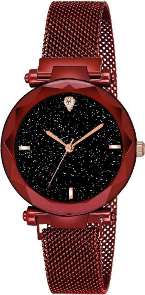 Buy Miss Perfect Analog Black Dial Red Strap Wrist Watch for Women ...