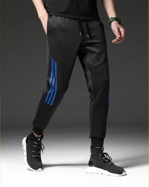 Buy GT SPORTS Men Striped Blue Track Pants Online at Best Prices in ...