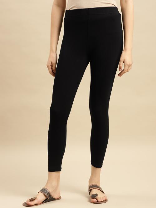 Buy Rangita Women Cotton Black Solid Ankle Length Legging Online at Best Prices in India - JioMart.