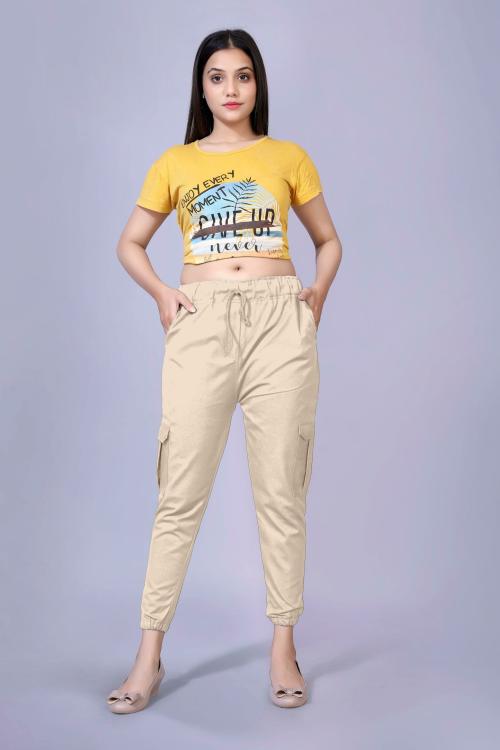 Buy R DIVAS Women Beige Cotton Cargo Pants (30) Online at Best Prices in India - JioMart.