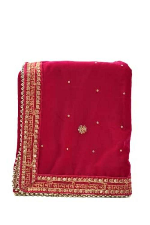 Buy Wedding & Bridal Dupatta Store Women Red Embroidered Dupatta Online ...
