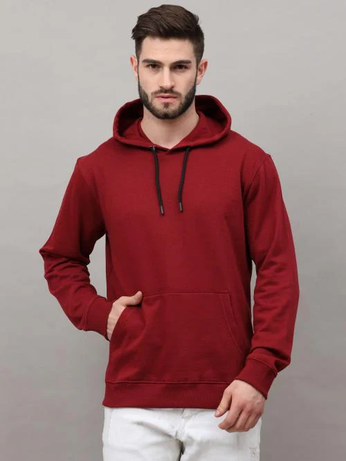 Buy VROJASS Full Sleeve Solid Men Jacket without zipper Hoodies. Online ...