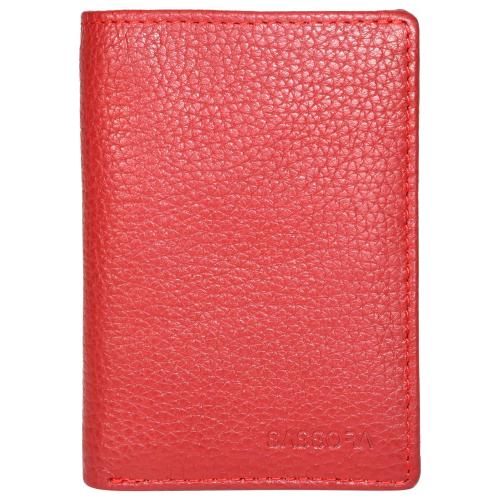 Buy Sassora Genuine Premium Leather Small Red Women RFID Notecase ...