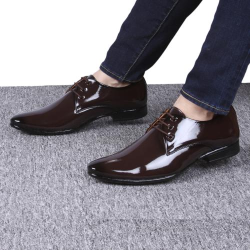 Buy Bantox Formal Stylish LaceUp Party Shoes For Men (Brown) Online at ...