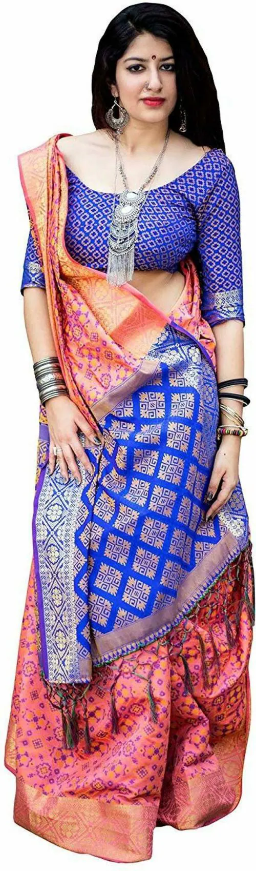 Buy Devangi Women Pink Pure Silk Animal Saree Online at Best Prices in India - JioMart.