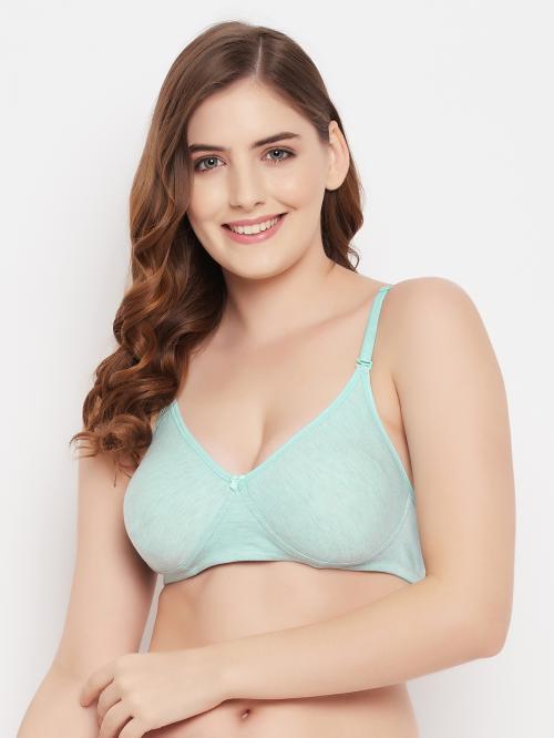 Buy Clovia Non-Padded Non-Wired Full Cup Multiway T-shirt Bra in Sky Blue - Cotton Rich Online ...