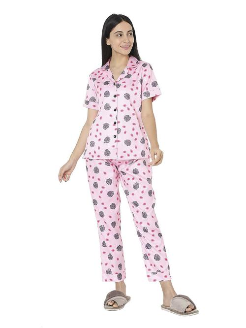 Buy Smarty Pants Women Pink Satin Ankle-length Pajama Set (Pack of 1 ...