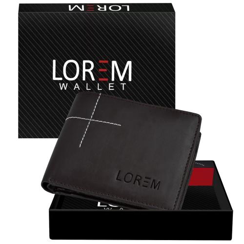 Buy LOREM Brown Edition Bi-Fold Faux Leather ATM Card Slots Wallet For Men ML-WL41 Online at ...