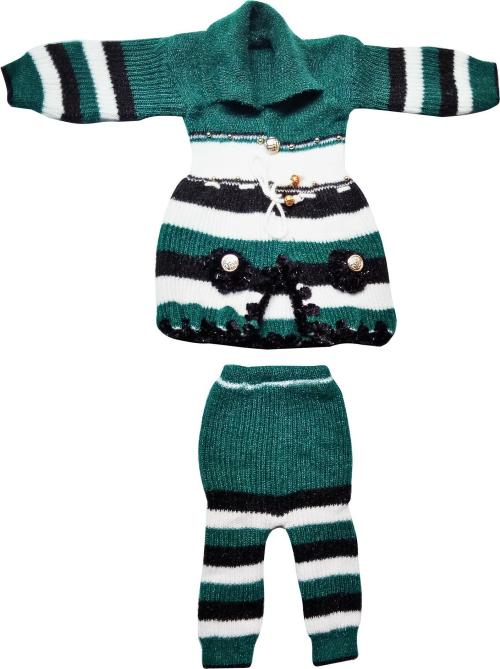 Buy ATXP Baby Girls Green Striped Wool Dress, Pyjama Online at Best Prices in India - JioMart.