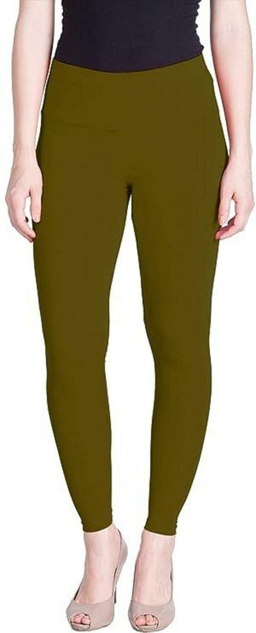 Buy One Amore Women Chatni Green Solid Cotton Blend Legging Online at Best Prices in India ...