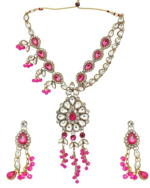 Buy CATALYST Alloy Gold-Plated Blue Jewel Set (Pack Of 1) Online at ...